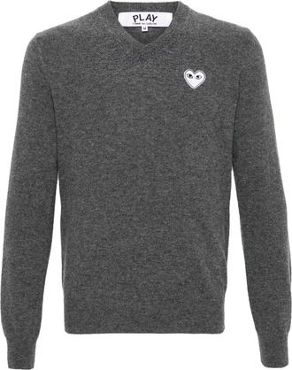 Comme Des Gar&ccedil;ons u Sweater White Emblem Knit