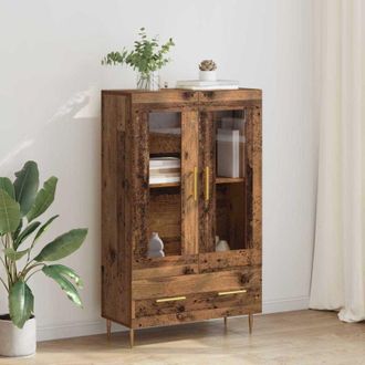 vidaXL vidaXL Haut Armoire avec tiroir Bois Ancien 69,5 x 31 x 115 cm