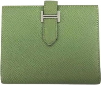Herm&egrave;s Pre-owned Bearn Compact Vau Epsom Wallet - Femme - Pre-owned - Vert - Taille: ONE Size