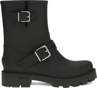 Jimmy Choo London buckle-strap biker boots - Schwarz