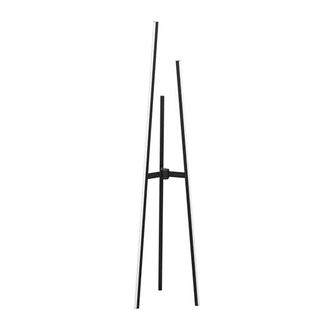 Eglo LED Stehlampe Mongolanda, Design Lampe Wohnzimmer, Standleuchte in Stabform, Metall in Schwarz, warmwei&szlig;, 151 cm