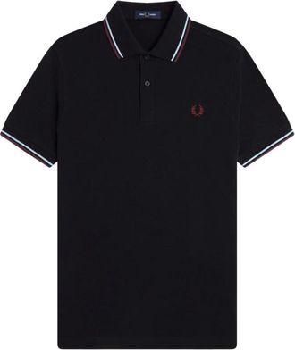 Fred Perry Homme, Tops, Noir, Taille: 2XL Polo M3600 &agrave; double bande