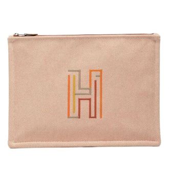 Herm&egrave;s Pre-owned Pochette H Labyrinthe - Femme - Pre-owned - Beige - Taille: ONE Size