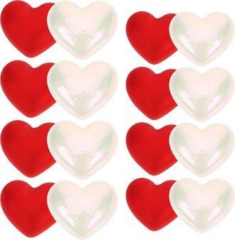 Valiclud Herzf&ouml;rmige Kunststoff Perlen 20 St&uuml;ck Mattierte Wei&szlig;e Dekoherzen f&uuml;r Vasenf&uuml;ller Bastelperlen f&uuml;r Selbstgemacht Schmuck Weihnachts Geschenkdekoration