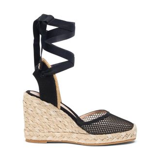 Stuart Weitzman Marguerita Espadrille Wedge - - Shoes - Damen - Schwarzk - 36 EU