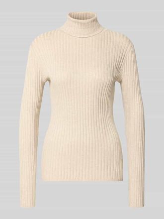 Soyaconcept Rollkragenpullover mit Rippstrickstruktur