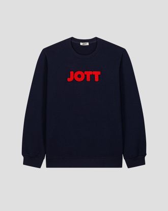 Jott Sweat brod&eacute; mixte Marine Sancy - Taille XL