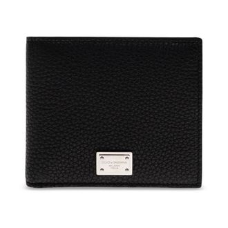 Dolce & Gabbana Portefeuille en cuir avec logo - Homme - Accessoires - Noir - Taille: ONE Size