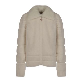 Casablanca Gerippte- wattierte Jacke - - Knitwear - Damen - Wei&szlig; - S