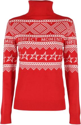 Perfect Moment Femme, Pulls, Rouge, Taille: 38 FR Pull Col Roul&eacute; F&ecirc;tes