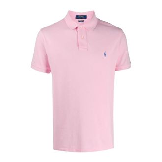 Polo Ralph Lauren Polo ajust&eacute; en piqu&eacute; - Homme - Tops - Rose - Taille: XL