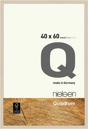 Nielsen Design Bilderrahmen, 40 x 60 cm, Holz, Ahorn, Posterrahmen zum Aufh&auml;ngen im Hoch- & Querformat, Echtglas, Quadrum