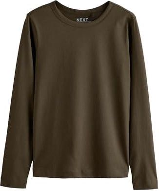 Next Femme T-Shirt 100% Coton à Manches Longues Vert Olive XL