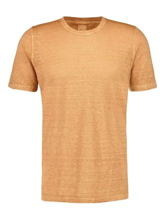 120% Lino t-shirt &agrave; design textur&eacute; - Orange