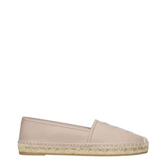 Saint Laurent Espadrilles Pour Femme Cuir Beige Et Poudre
