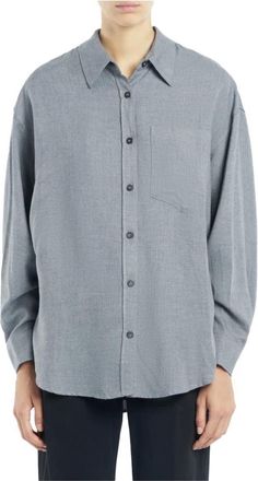 Dondup Femme, Blouses et Chemises, Gris, Taille: 38 FR Chemise oversize en viscose Levantine
