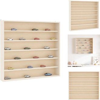 vidaXL Vidaxl - Vitrine de collection en bois avec 6 étagères 60x8,5x55 cm - Vitrine De Collection En Bois - Vitrines De Collection En Bois - Vitrine Murale