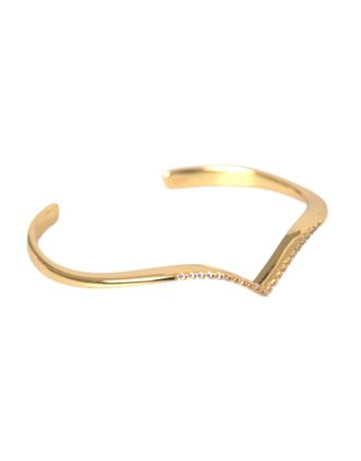 Nialaya Bogenfl&uuml;gel-Cuff Skyfall Gold CZ 925 Armband