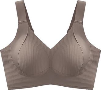 Generic Sous-v&ecirc;tements pour femmes bretelles larges sans anneau fronc&eacute; pour recueillir les seins lat&eacute;raux grande taille d&eacute;bardeur soutien-gorge non marquant s