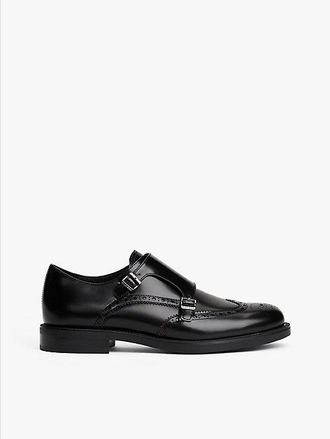Tommy Hilfiger Chaussures en cuir à motif brogue et bride