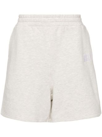Awake NY short de sport en coton à logo brodé - Gris
