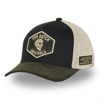 Von Dutch Unisex Herren Damen Kopfbedeckung Kappe Cap Semi Curved, Farbe:Navy, Artikel:-04 Olive/Navy/beige