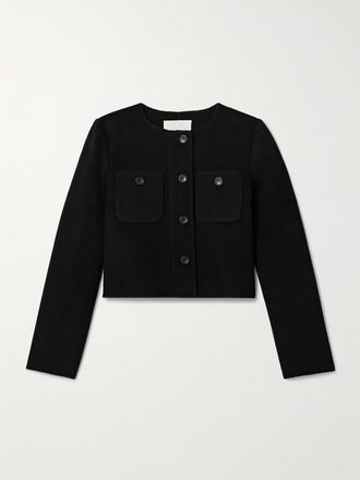 Ulla Johnson Eve Verkürzte Jacke Aus Filz Aus Einer Wollmischung - Schwarz