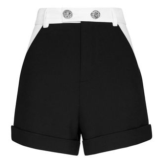 Philipp Plein Stretch Viscose Cady Shorts - - Shorts - Damen - Schwarzk - M