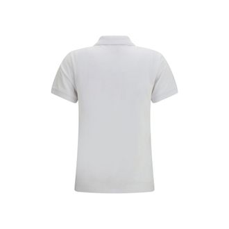 Maison Kitsun&eacute; Womens White Cotton Polo Shirt