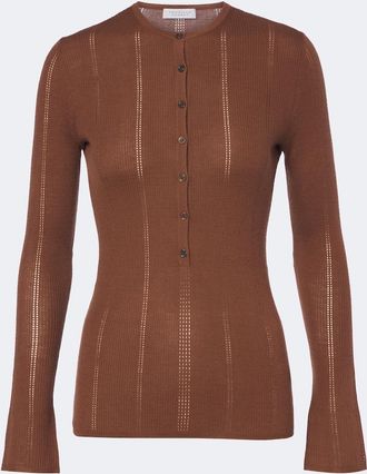 Gabriela Hearst Henley-Top Olea aus Pointelle-Strick