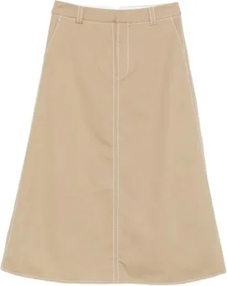 Ami Femme, Jupes, Beige, Taille: 34 FR Longue Jupe Trap&egrave;ze