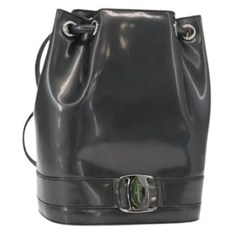 Ferragamo Pre-owned Lederrucksack - - Pre-owned - Damen - Schwarzk - ONE SIZE