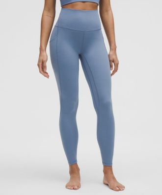 lululemon Align Hose mit hohem Bund und Taschen f&uuml;r Frauen - 71 cm - Gr&ouml;&szlig;e 2 in Washed Denim