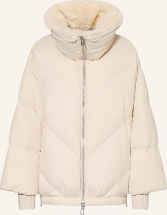 Duno Duno Daunenjacke Celia Mit Abnehmbarem Kunstfell weiss