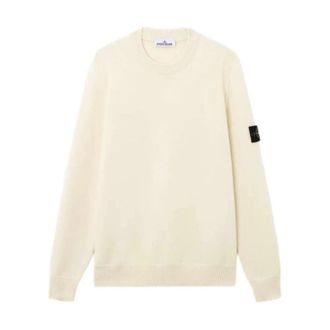 Stone Island Wollpullover mit Rundhalsausschnitt - - Knitwear - Herren - Wei&szlig; - S