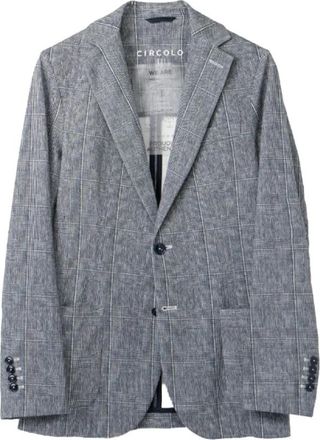 Circolo 1901 Prince of Wales Check Blazer - - Jackets - Herren - Grau - 3XL