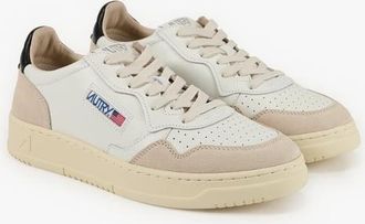 Autry bi -materielle Turnschuhe in gemischtem Leder - weiß