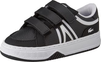 Lacoste Unisex - Baby Low-Top Sneaker L001 222 1 Sui, Kleinkinder Halbschuhe,Krabbelschuhe,Halbschuhe,straßenschuhe,SCHWARZ/Weiss (312),21 EU / 5 UK