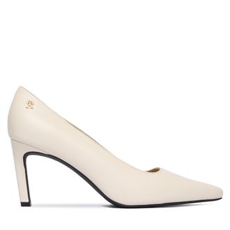 Tommy Hilfiger Pumps Tommy Hilfiger Th Logo Lth Pump Slanted Hl FW0FW09008 &Eacute;cru