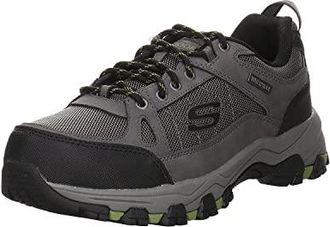 Skechers Selmen Cormack Chaussures de Marche pour Homme, Cuir Anthracite avec Maille synthétique, 43 EU