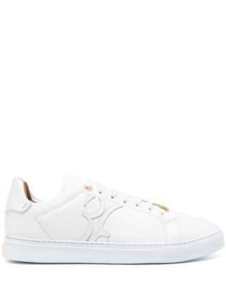 Billionaire Boys Club baskets en cuir &agrave; plaque logo - Blanc