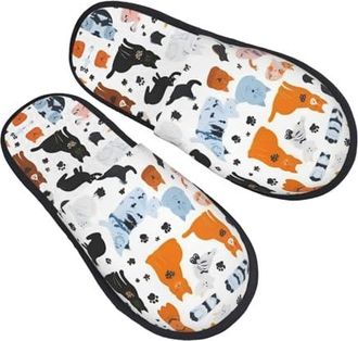 Generic Classiques Pantoufles Imprim&eacute; de chat et de chien de dessin anim&eacute; Maison Pantoufles L&eacute;g&egrave;re Chaussons Homme pour Homme Adulte Femme M