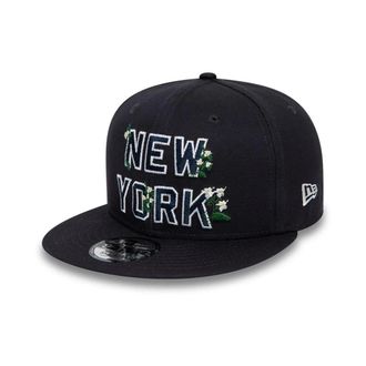 New Era Homme, Accessoires, Noir, Taille: S/M Casquette Snapback Yankees Flower Wordmark