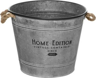 Atmosphera Atmosphera - Topf - Metall - grau - D37-5 cm - Grau