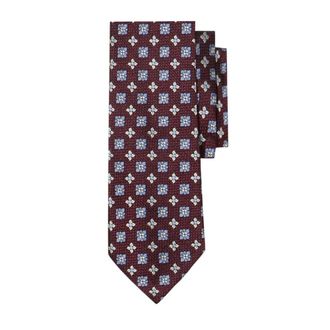 Brooks Brothers Cravate en soie &agrave; micro-motif - Homme - Accessoires - Rouge - Taille: ONE Size