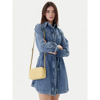 Calvin Klein Handtasche Calvin Klein Bold Ck Camera Bag LV04F3220G Beige