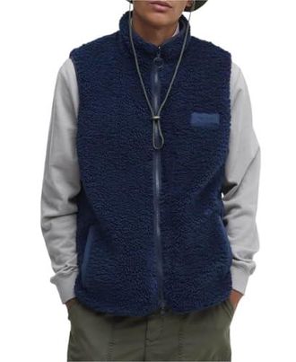 Barbour Gilet r&eacute;versible en polaire pour homme Bleu marine, bleu marine, L