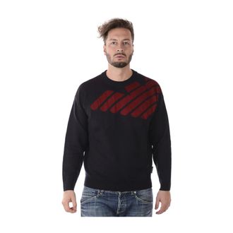 Emporio Armani Homme, Pulls, Bleu, Taille: XL Maille ras du cou