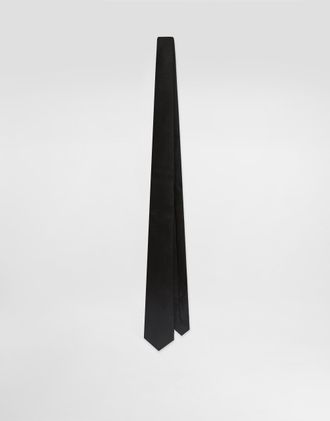 Dolce & Gabbana Satin Tie - Mann Krawatten Und Einstecktuch Schwarz Onesize