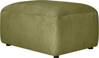 Norrwood home24 Polsterhocker 86 x 45 x 66cm Grün Cordstoff Licia: Lindgrün